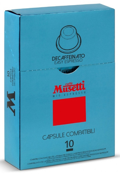 Купить Кофе в капсулах Musetti Decaffeinated упаковка 10 капсул по 5 г ...